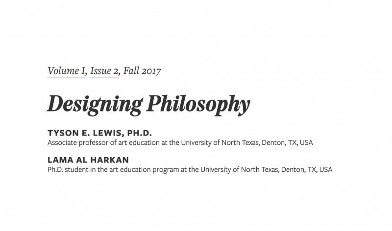Designing Philosophy | AIGA Design Educators Community